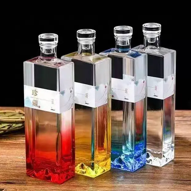Different shape glass bottle for spirits use