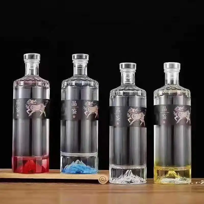 Different shape glass bottle for spirits use