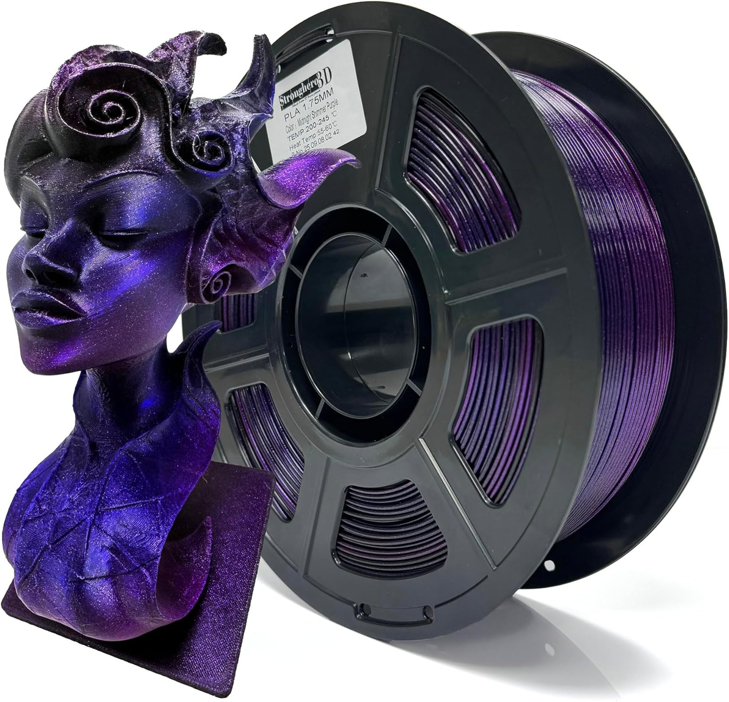 Stronghero3D PLA Midnight Shimmer Purple Diameter1.75mm Weight1kg