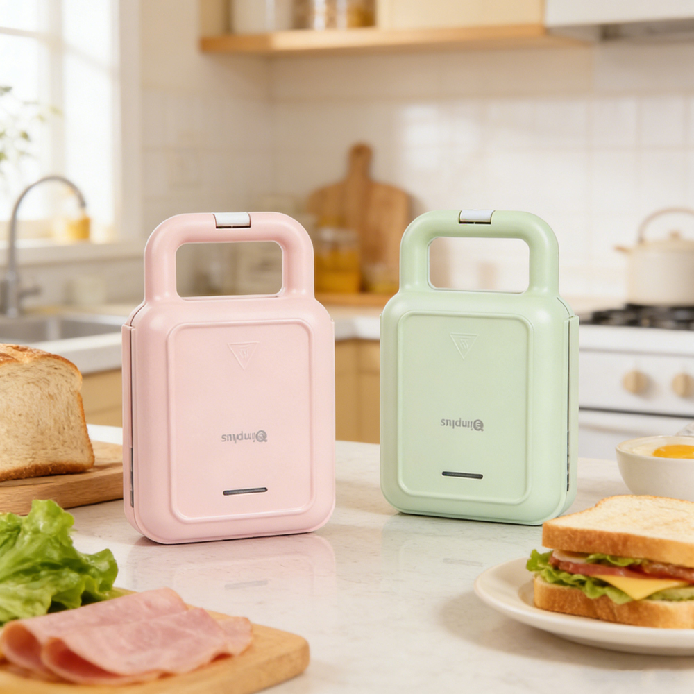 1-Slice Sandwich Maker Cool Touch Non-Stick Safe Storage.