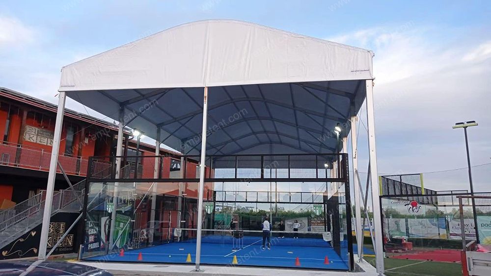 Our tent 10x25x7m is installed in Italy for padel court.