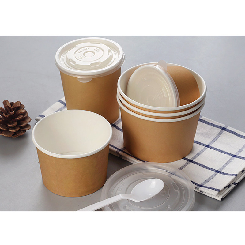 Disposable Leak-Proof Paper Bowls - Ideal for Takeout & Catering.
