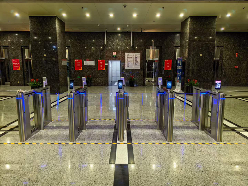 Speed gate turnstiles are in China Unicom's building