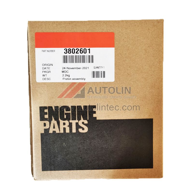 Piston kit with rings, Cummins 6CT, 3802601