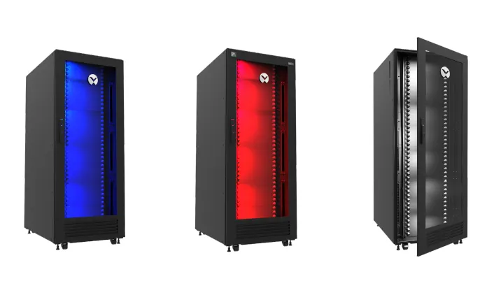 Single row fully enclosed micro module data center products