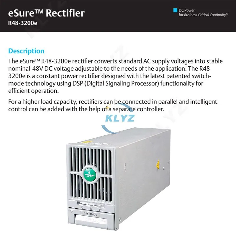 Vertiv telecom power 3200e Emerson Rectifier module