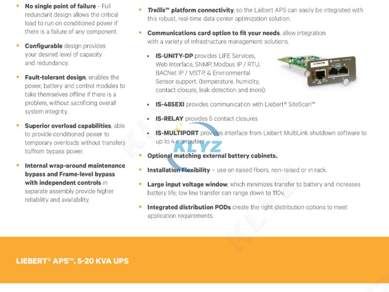 Vertiv Liebert APS power supply modular ups