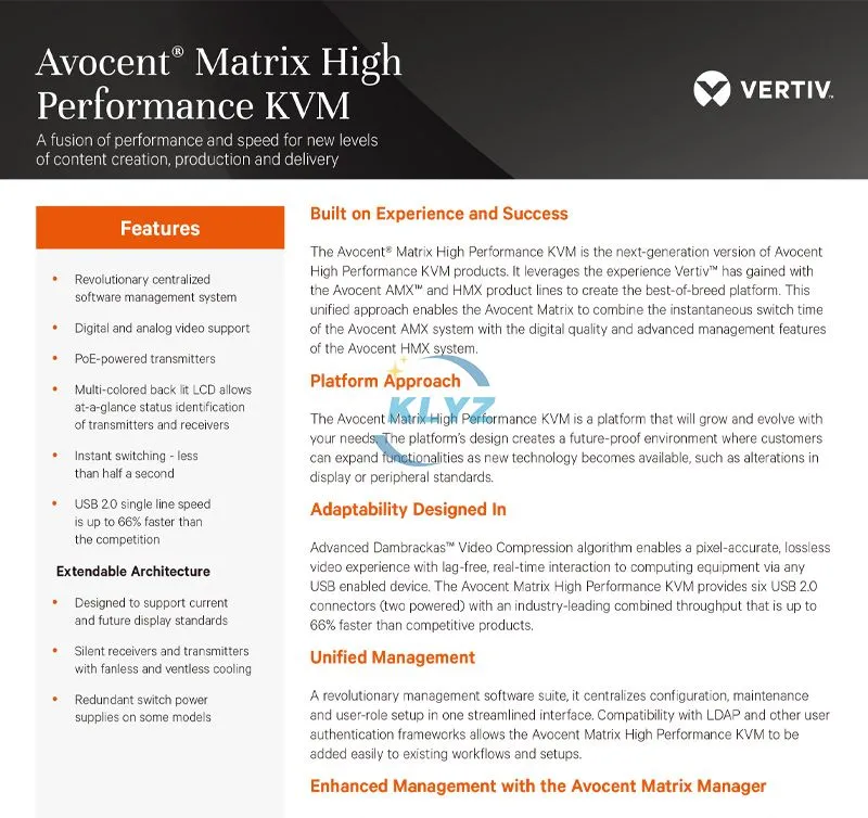 Vertiv Avocent Matrix Series Digital Matrix KVM System kvm switch