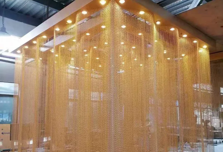 1.5mm Chain Link Curtain, Metal Chainmail Mesh