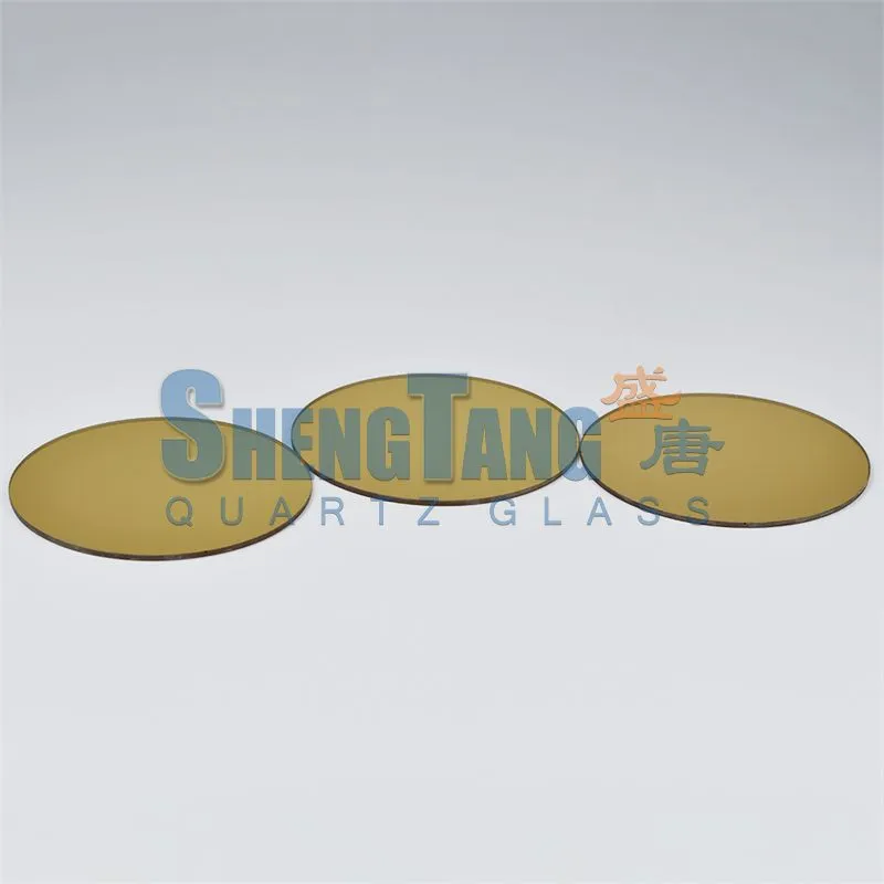 Quartz Glass Gold Plated Sheet Quartz Disc
