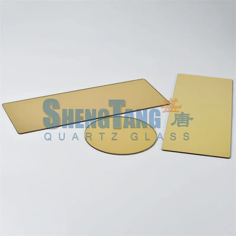 High Quality Quartz Glass Gold Plated Sheet