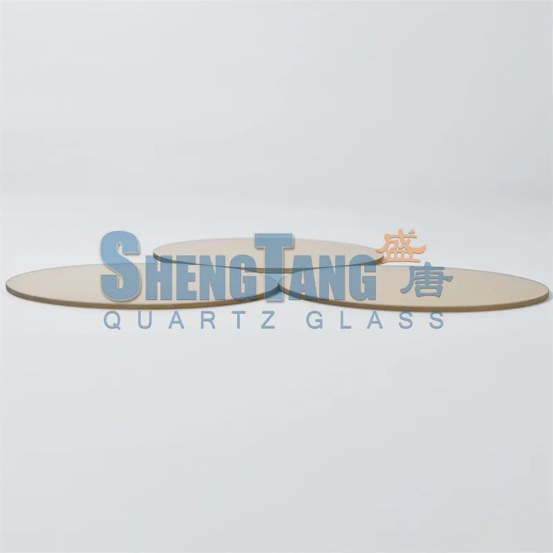 Quartz Glass Gold Plated Sheet Quartz Disc