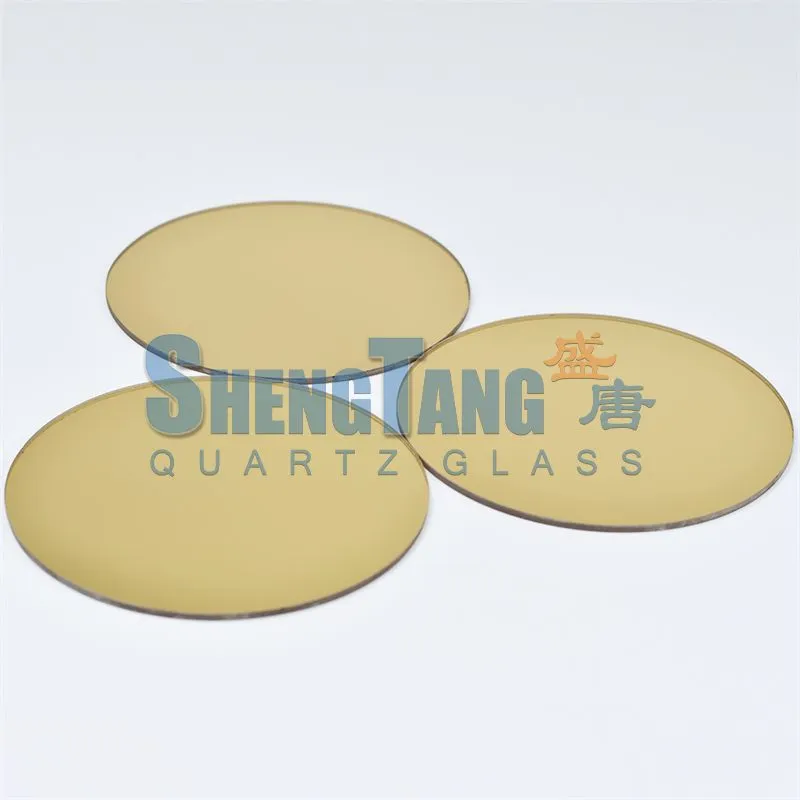 Quartz Glass Gold Plated Sheet Quartz Disc