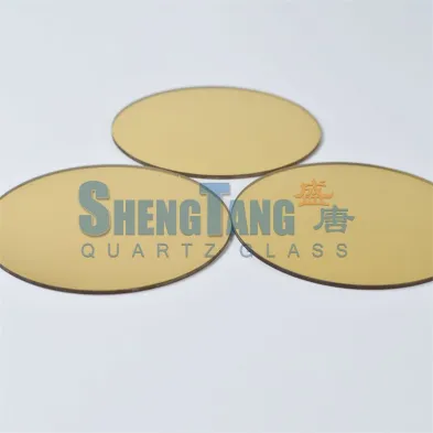 Quartz Glass Gold Plated Sheet Quartz Disc