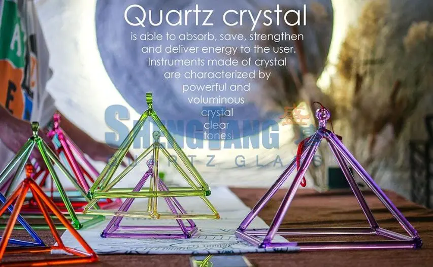 Clear Quartz Singing Pyramids for higher realm harmonization