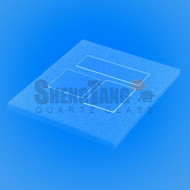 0.6mm-2mm rectangular fused thin quartz cover glass sheet