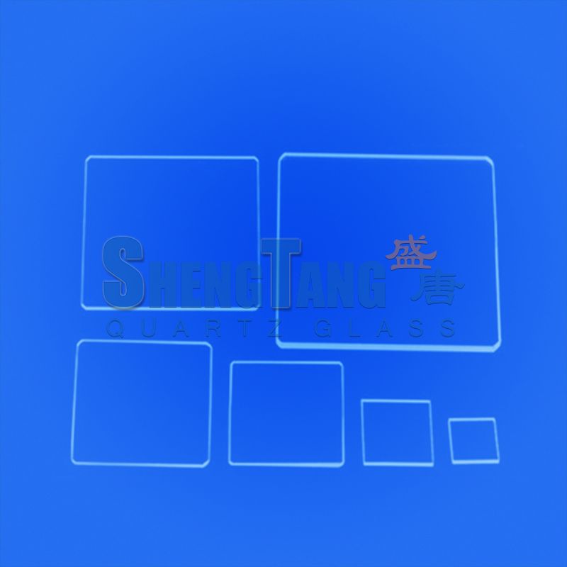 0.5-5mm large square high purity quartz plate