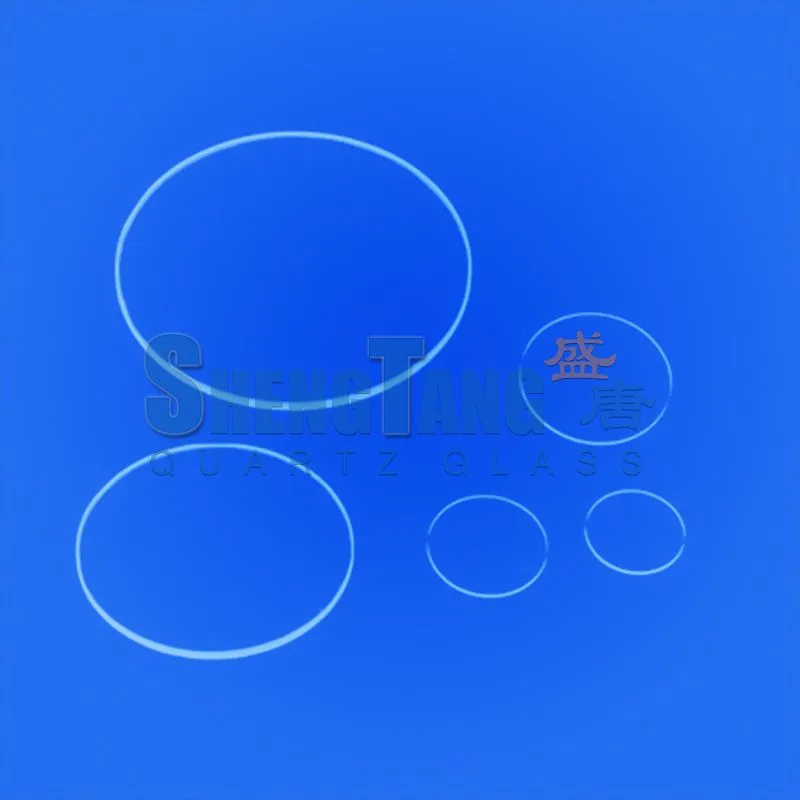 Frosted high-purity round large quartz disc 20-125mm diameter