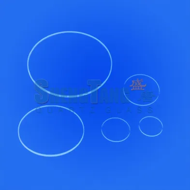 Frosted high-purity round large quartz disc 20-125mm diameter