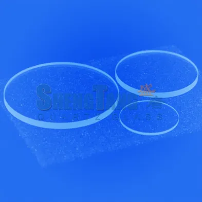 JGS1 UV thin quartz circular plate 14-50mm diameter