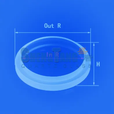 JGS1 UV round stepped quartz disk, high light transmission