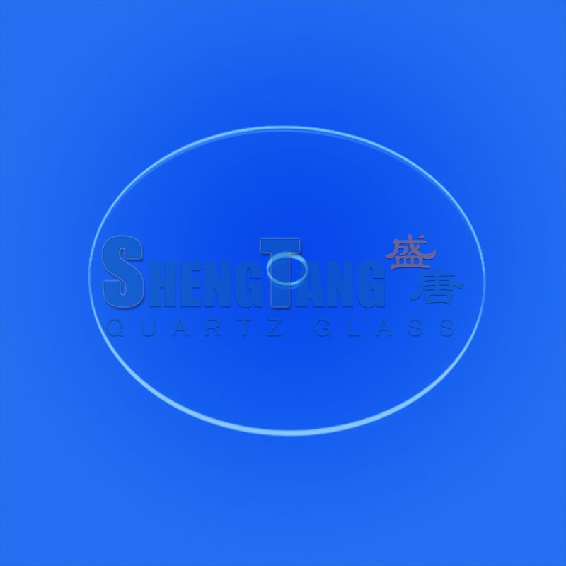 round quartz plate with hole diameter 100mm