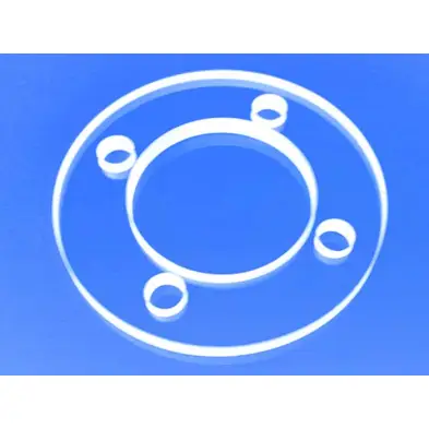 Large Diameter Transparent Quartz Tube Flange For Chemical Pipe