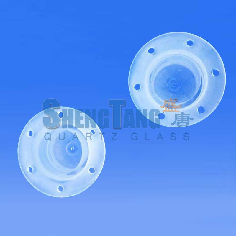 Transparent Quartz Tube Flange For Light , Sources , Semiconductor