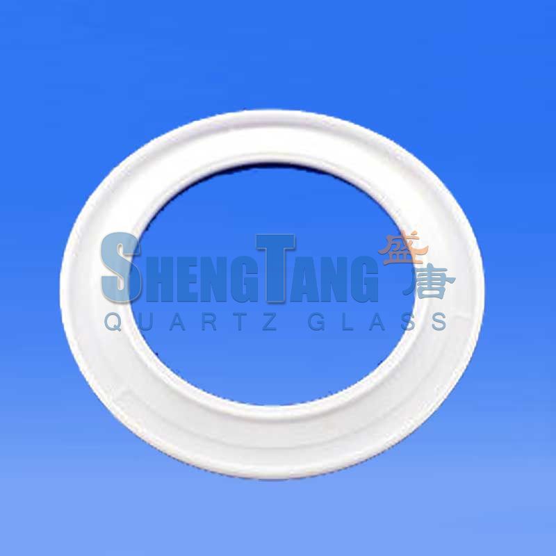 Transparent Quartz Tube Flange For Light , Sources , Semiconductor