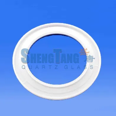 Round Strong Hardness Quartz Tube Flange With High Heat Resistance