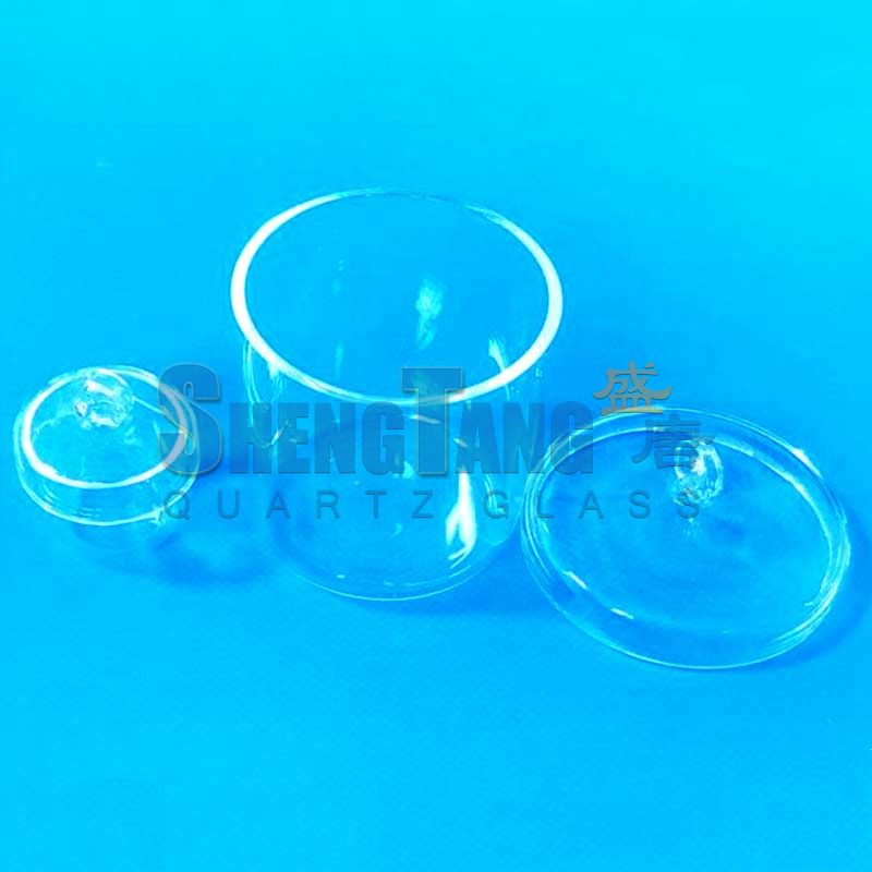 Polishing Grind Edge Quartz Glass Crucible Reliable 1-40mm Thickness