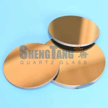 Qualified Quartz Glass Gold Plated Sheet