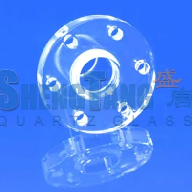 High temperature corrosion resistant quartz flange