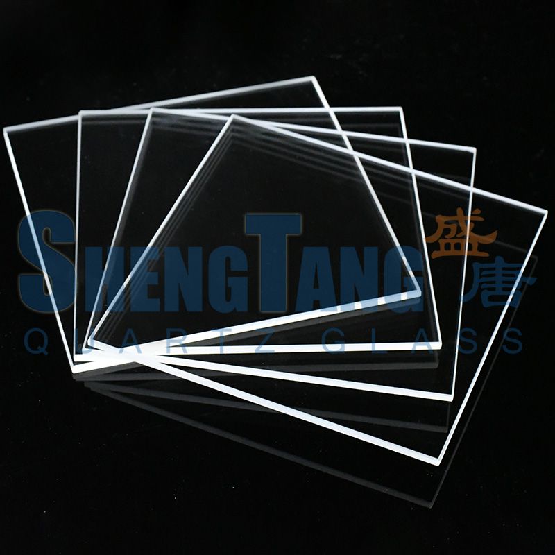 0.8-1.2mm high purity polished square quartz glass sheet