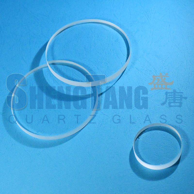 Optical quartz glass disk 5-84mm diameter