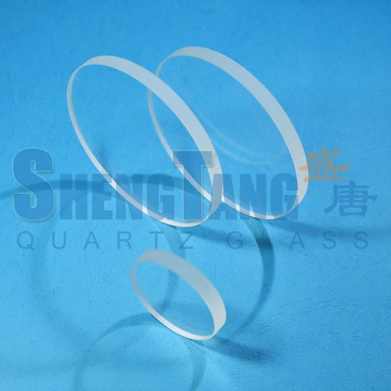 JGS1 round optical ultra-thin UV quartz plate 6.5-55mm diameter