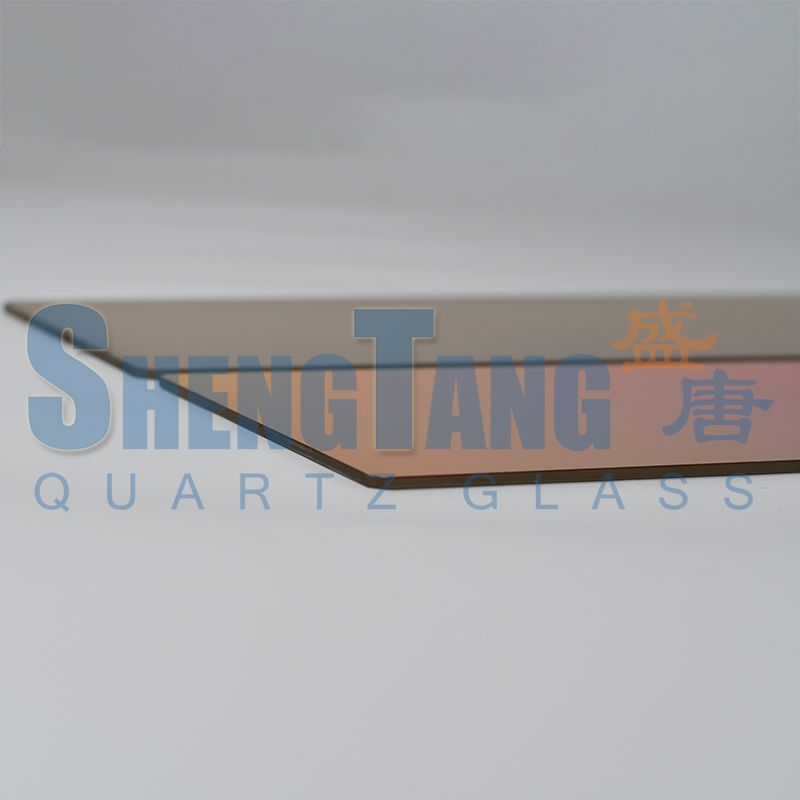 JGS1 rectangular chrome-plated reflective quartz plate UV 200-2500nm