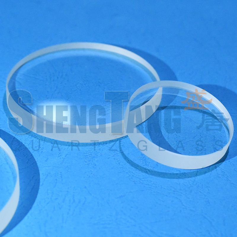 Customized JGS1 UV quartz disc 50-90mm diameter 200-2500nm