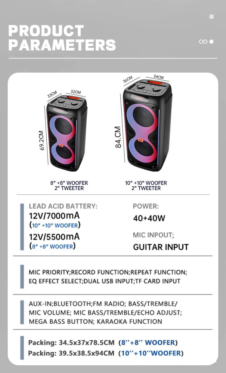 Partybox 310 wireless bluetooth pro speaker box outdoor bass speaker