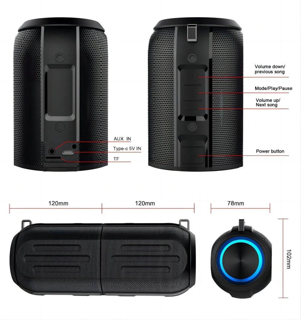 Original portable wireless bluetooth speaker computer speaker Boombox