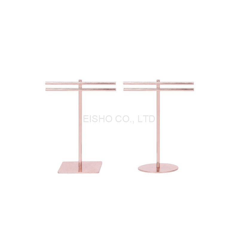 Metal Rose Gold Earrings Rack Jewelry Display Stand