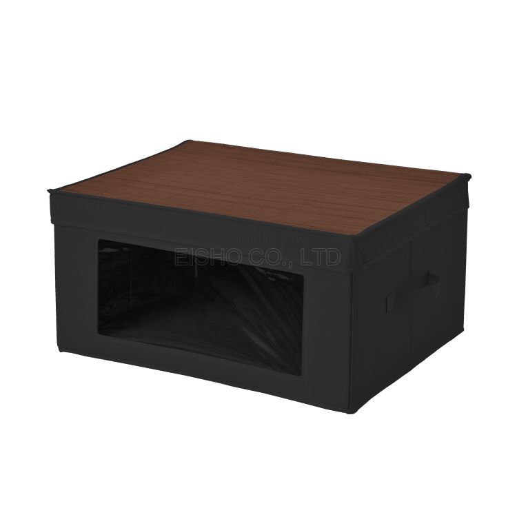 See-Through Window Fabric Storage Box with lid