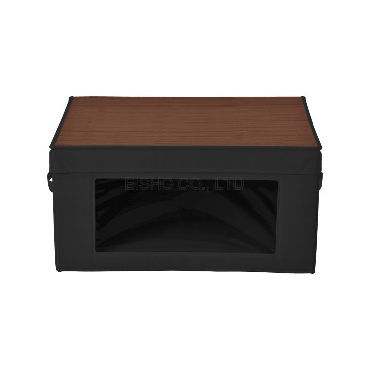 See-Through Window Fabric Storage Box with lid
