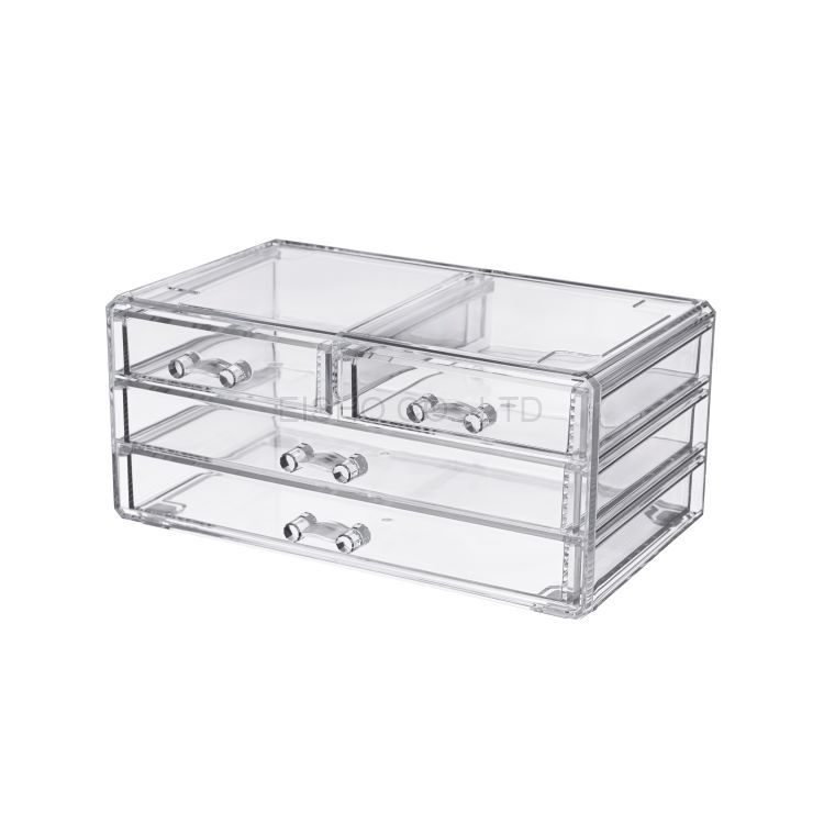 Transparent Drawer Organizers for Vanity Cabinets