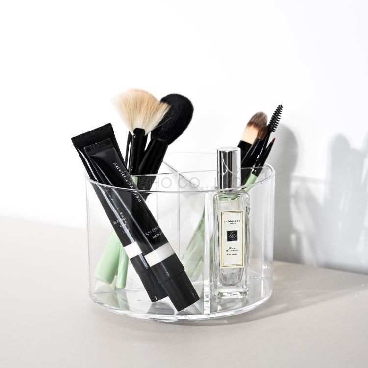 Rotating Acrylic Desk Organizer for Stationery Makeup Brush