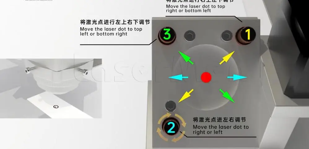 How to adjust three mirror on metal nonmetal laser cutter