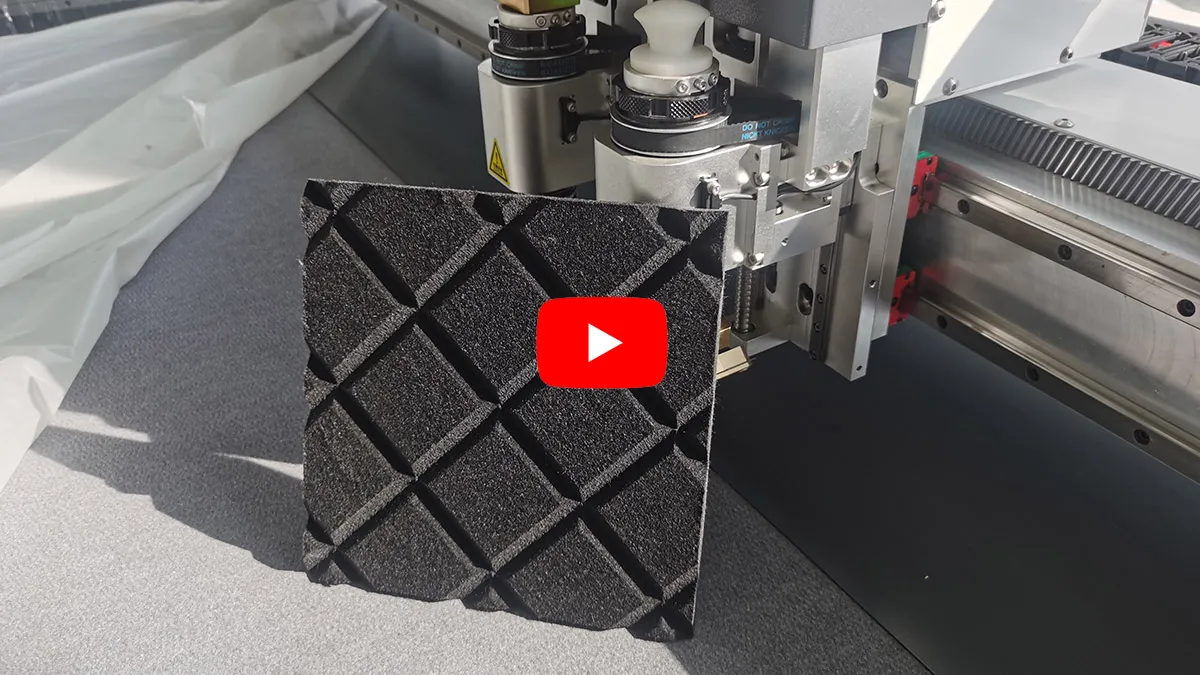 PET Felt Cutting and Grooving Projects with CNC Oscillating Knife cutter
