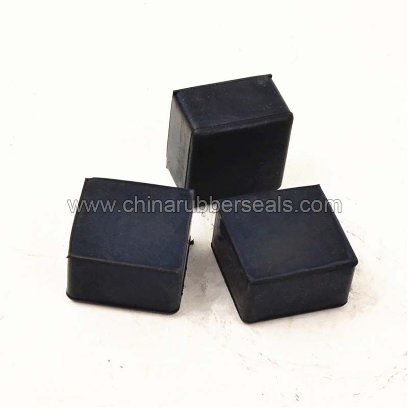 Square rubber block black damping isolation cushion rubber block ...