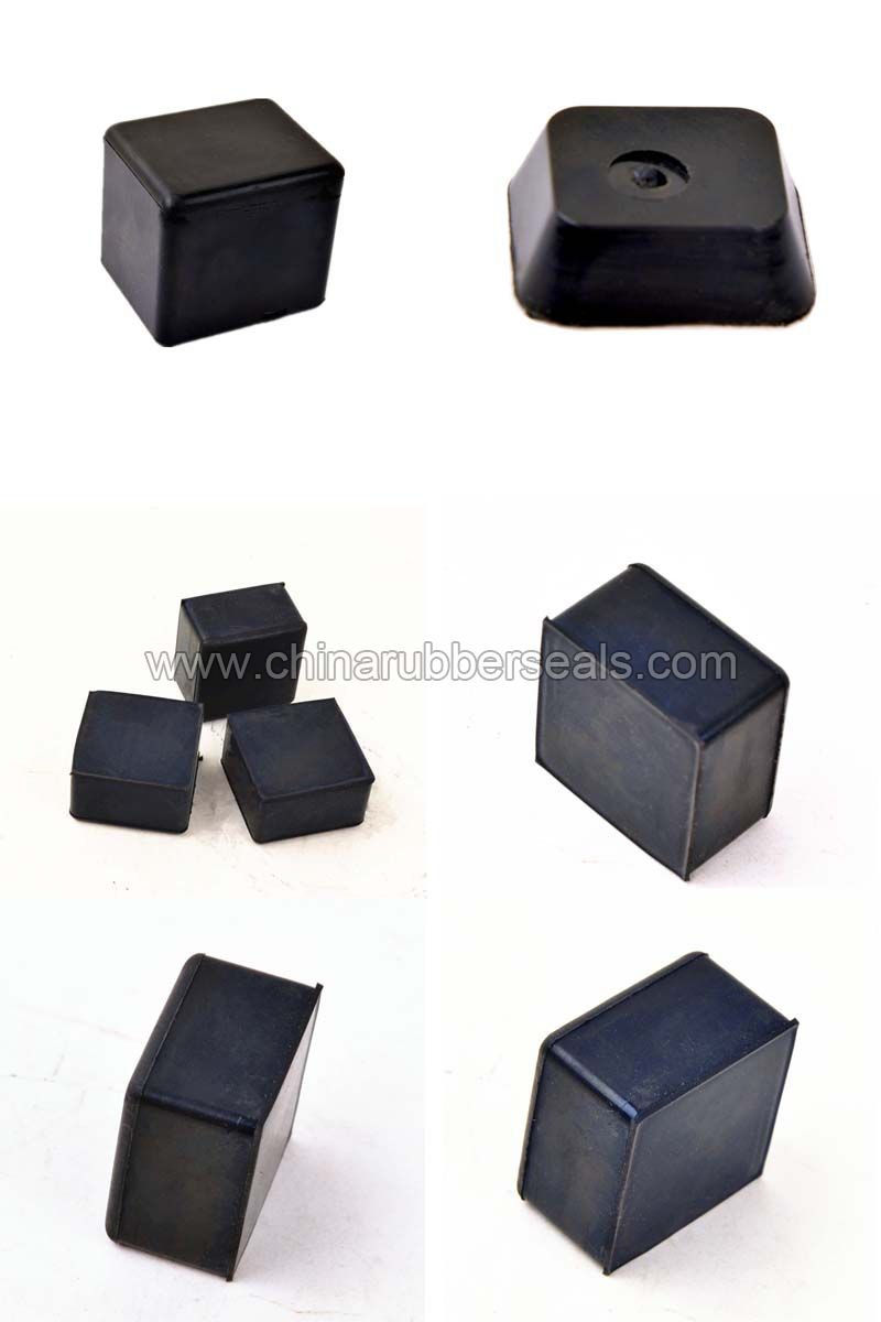 Square rubber block black damping isolation cushion rubber block ...
