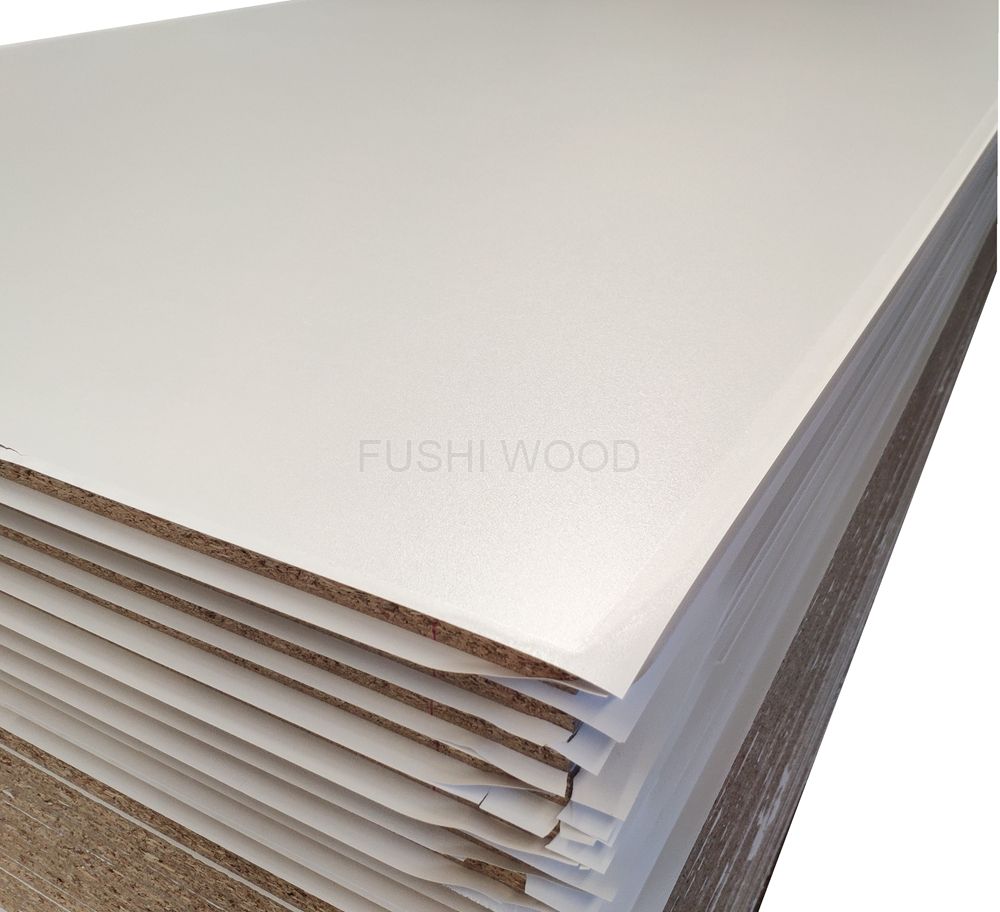 white hmr melamine particle board